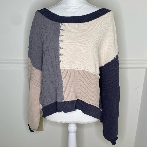 POL | Sweaters | Pol Patchwork Tieback Swing Sweater | Poshmark
